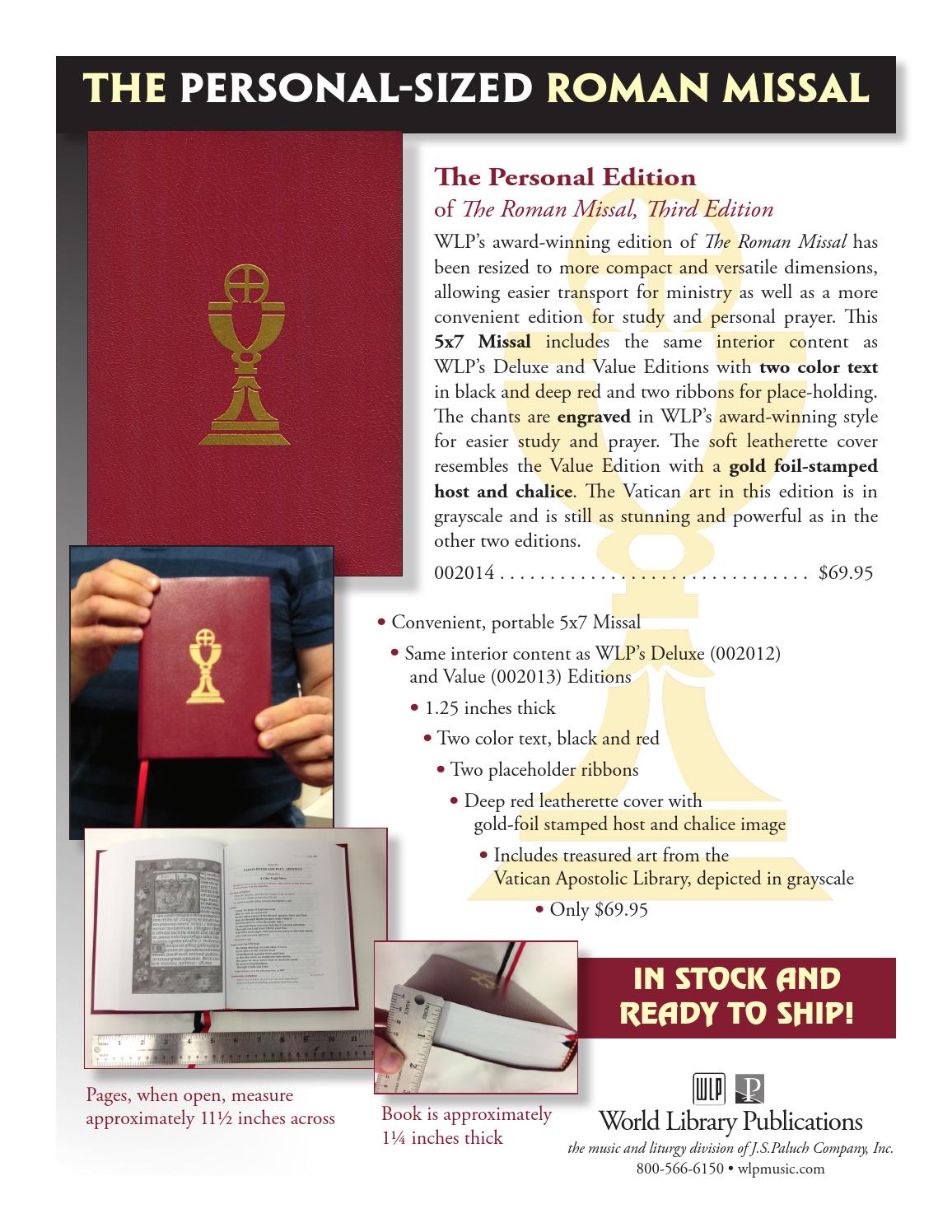 Personal Roman Missal by World Library Publications - Issuu