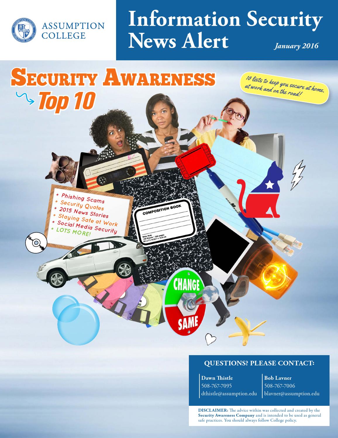 Information Security Alert - January 2016 by Assumption University - Issuu