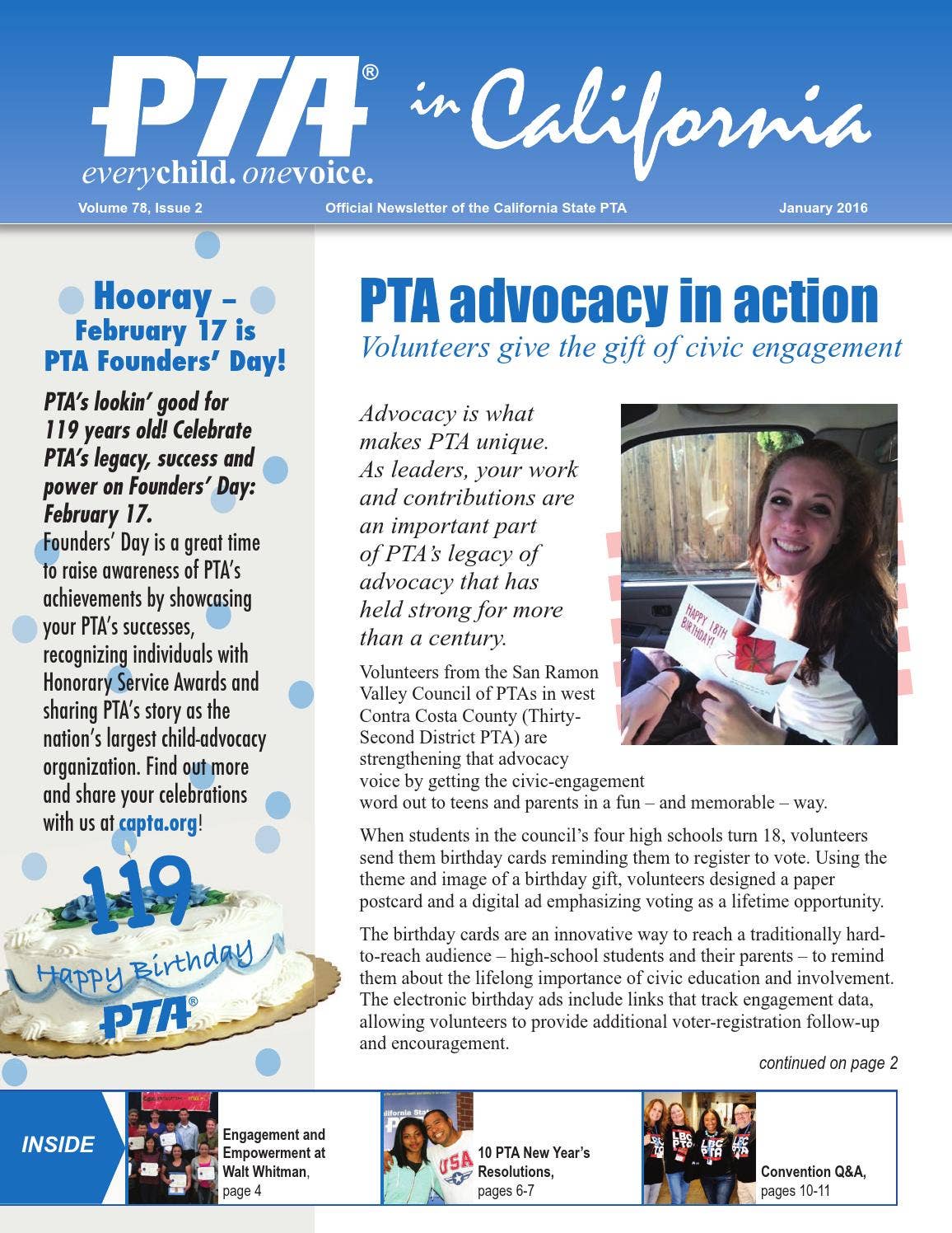 PTA in California - January 2016 by California State PTA - Issuu
