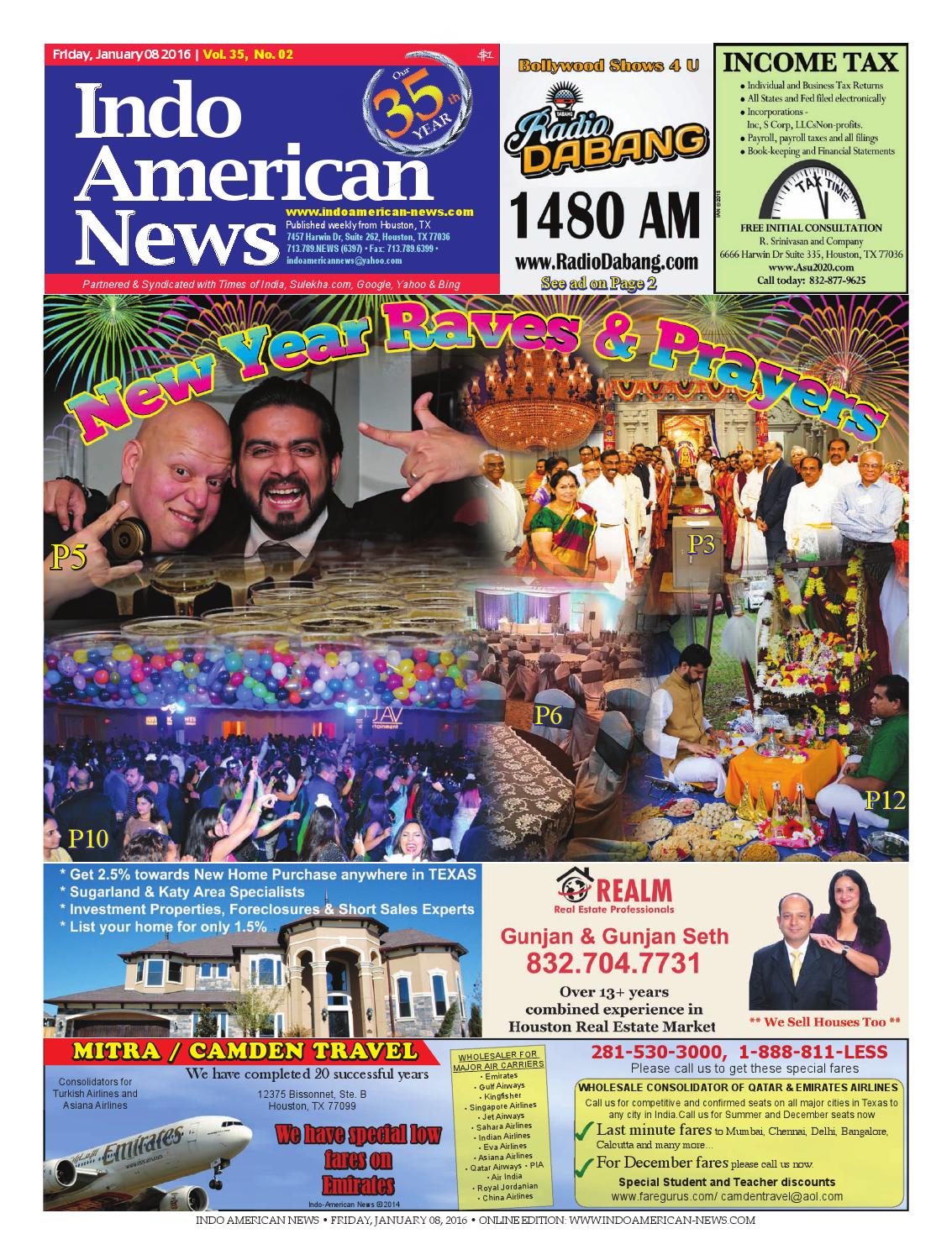 E newspaper01082016 by Indo American News - Issuu