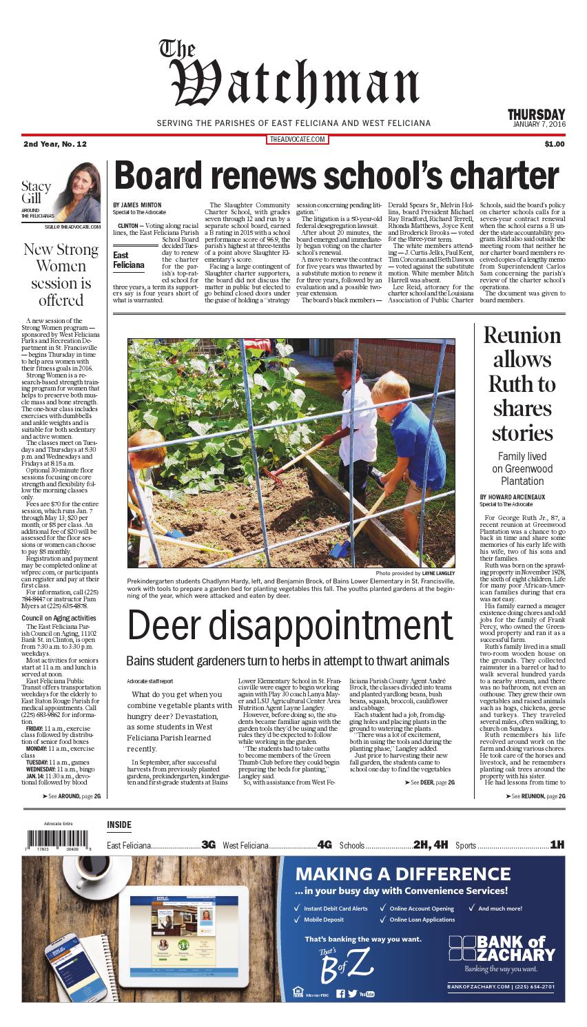 The Watchman 01-07-2016 by The Advocate - Issuu