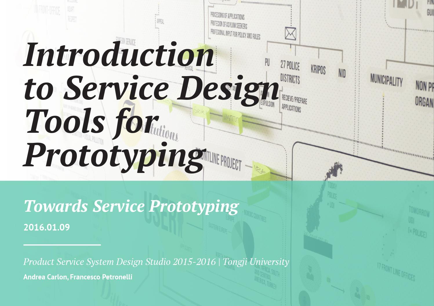 20160109 service design tools for prototyping by Francesco Petronelli ...