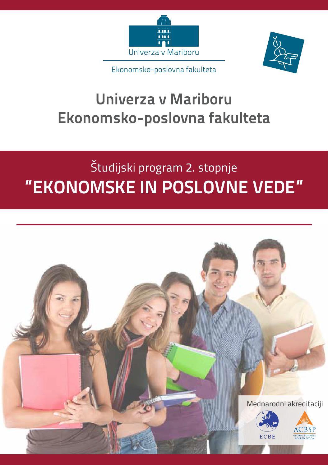 Brošura študijeksega programa 2. stopnje "Ekonomske in poslovne vede" by Ekonomsko-poslovna ...