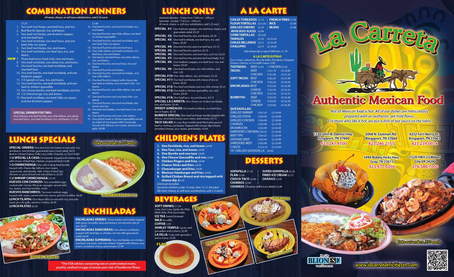 LA CARRETA - Menu by BLIONES by BLIONES - Issuu