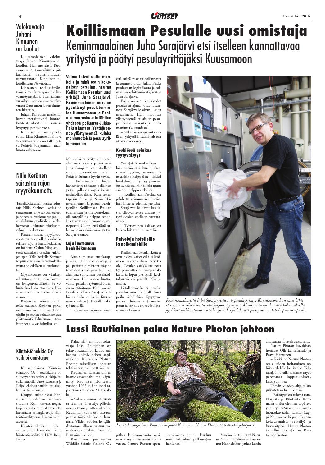 Koillis 2 2016 by Koillismaan Uutiset Oy - Issuu