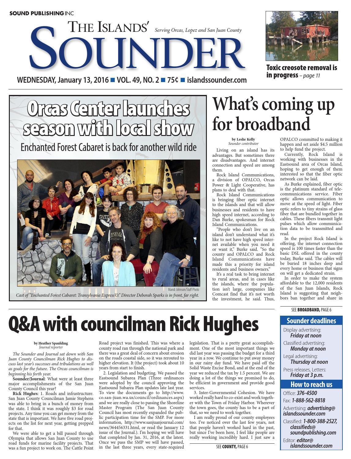 Islands' Sounder, January 13, 2016 by Sound Publishing - Issuu
