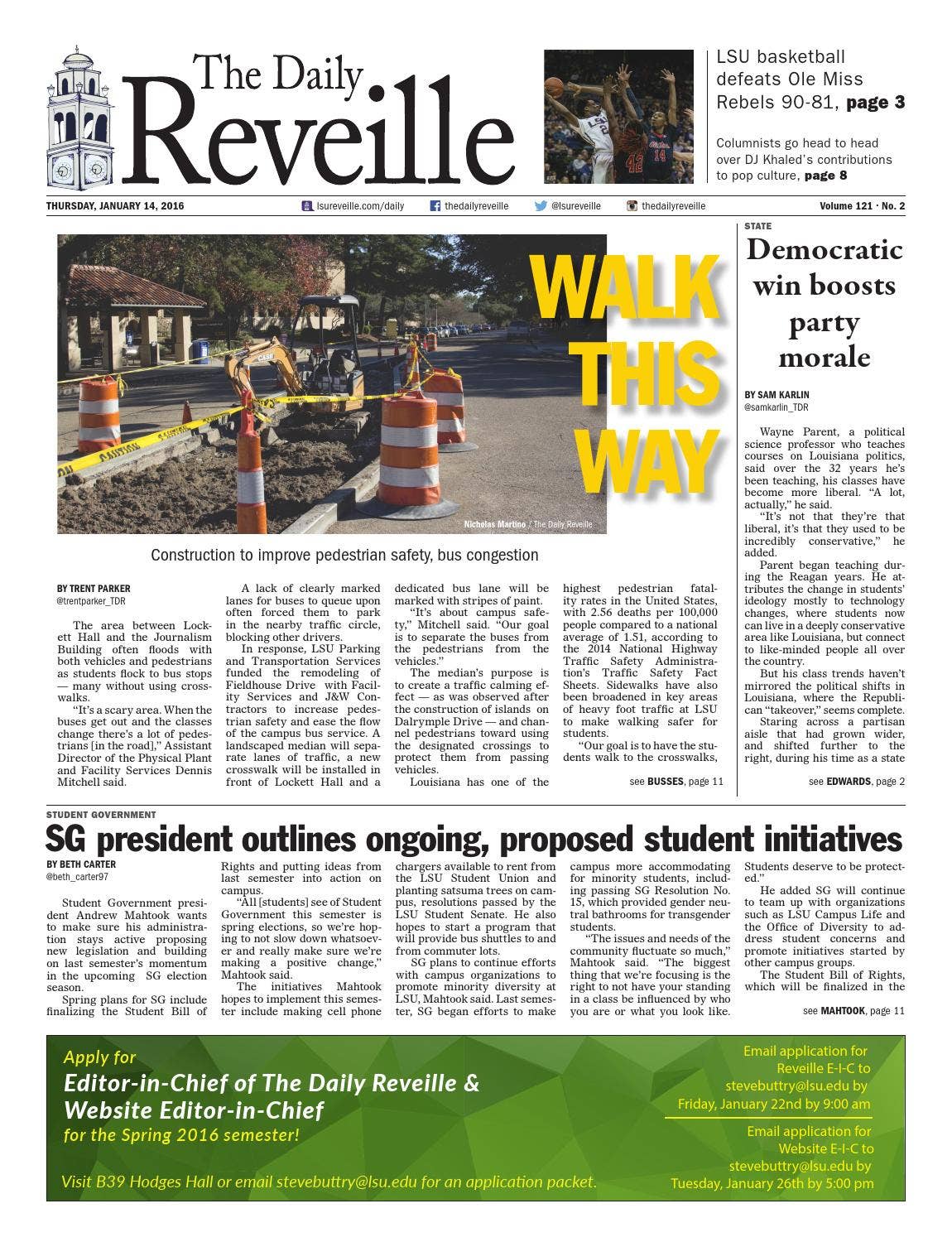 The Daily Reveille 1-14-15 by Reveille - Issuu