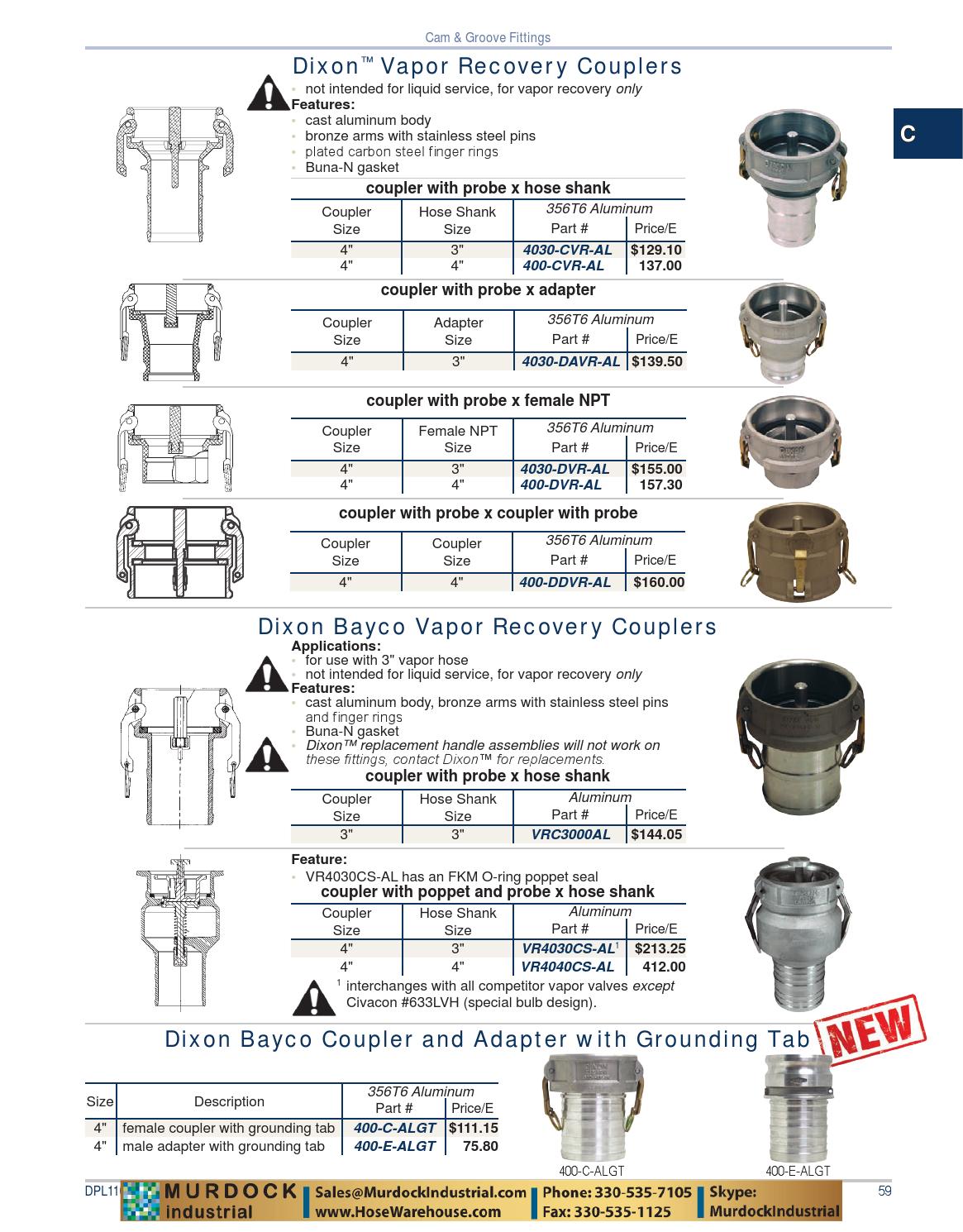 Dixon Valve Hose Fittings Main Catalog Part 1 of 2 PDF by Murdock ...