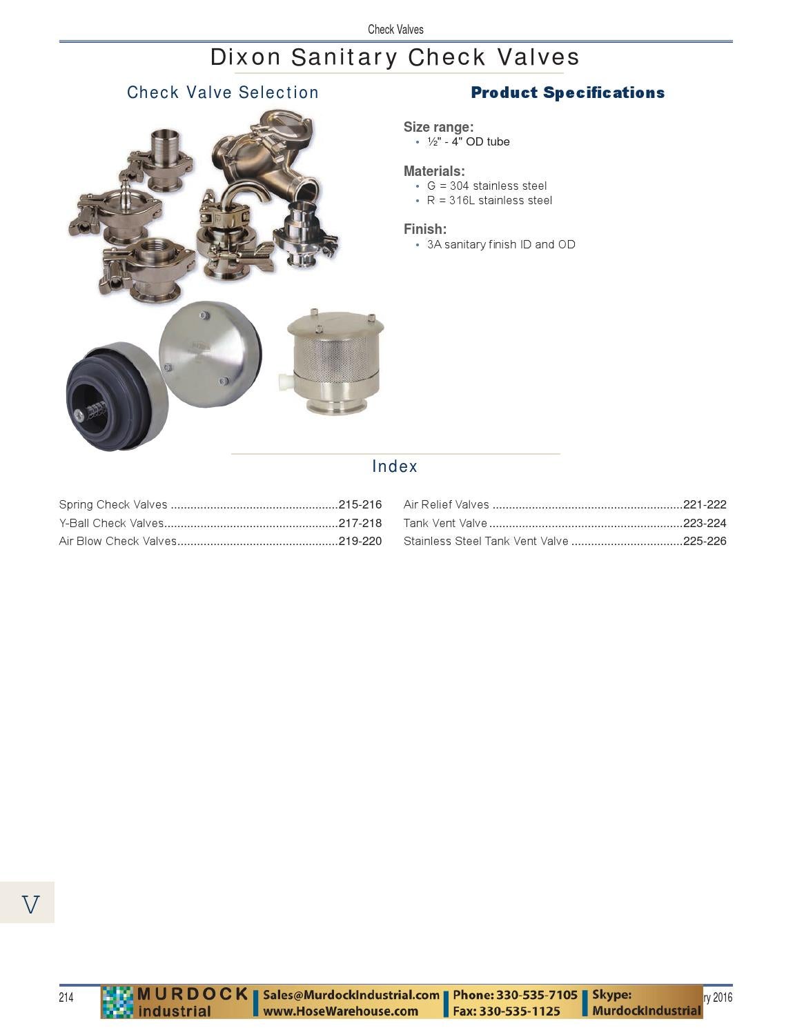 Dixon valve sanitary coupling catalog 2016 hosewarehouse by Murdock ...