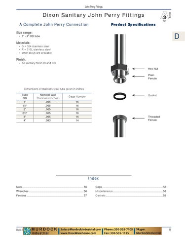 Dixon valve sanitary coupling catalog 2016 hosewarehouse by Murdock ...