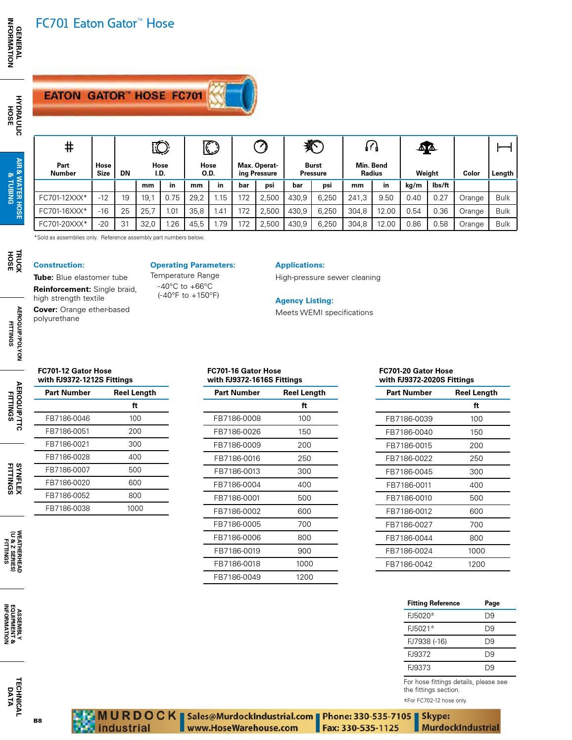Eaton aeroquip catalog synflex thermoplastic hose fittings assemblies ...