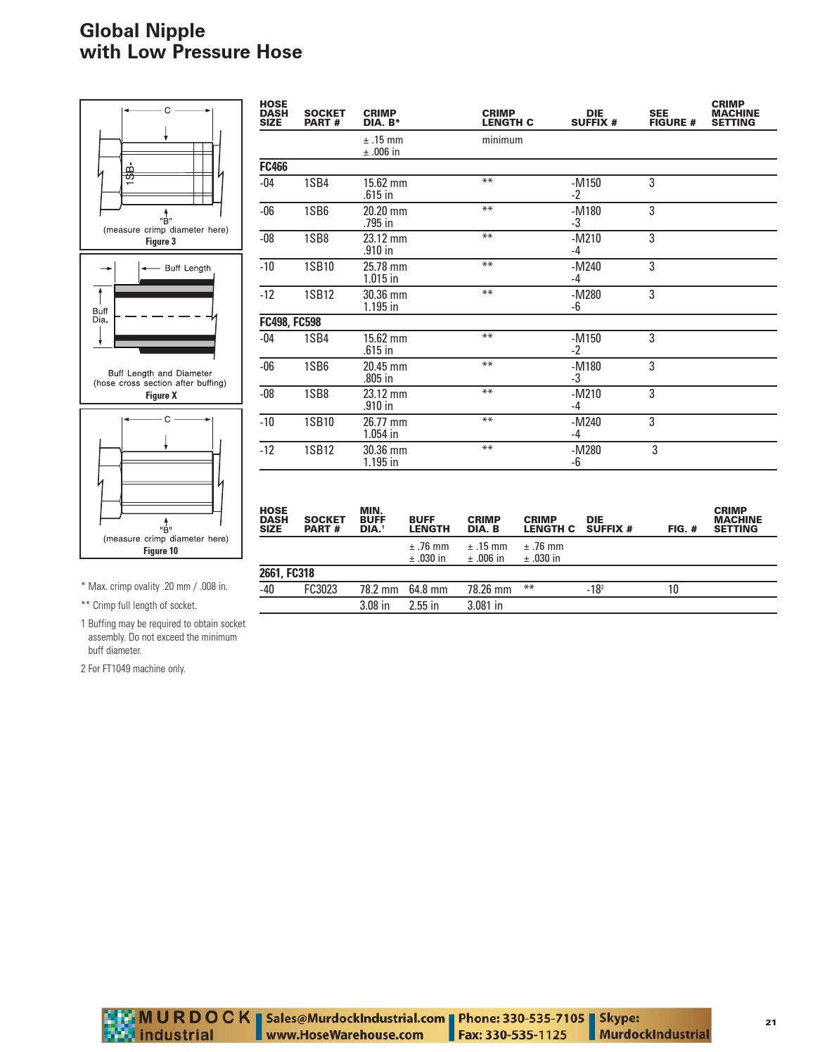 Eaton aeroquip crimp specifications specs catalog ft1330 ft1380 ft1390 ...