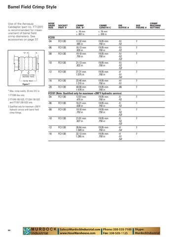 Eaton aeroquip crimp specifications specs catalog ft1330 ft1380 ft1390 ...