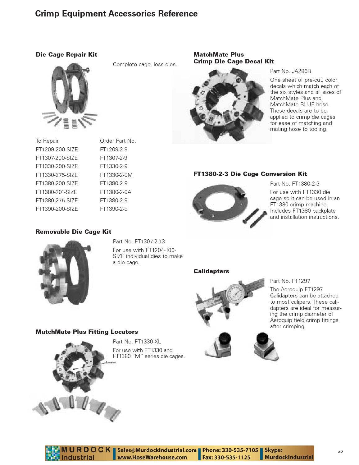 Eaton aeroquip crimp specifications specs catalog ft1330 ft1380 ft1390 ...