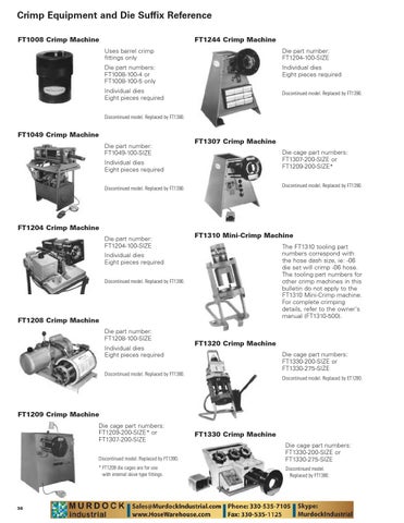 Eaton aeroquip crimp specifications specs catalog ft1330 ft1380 ft1390 ...
