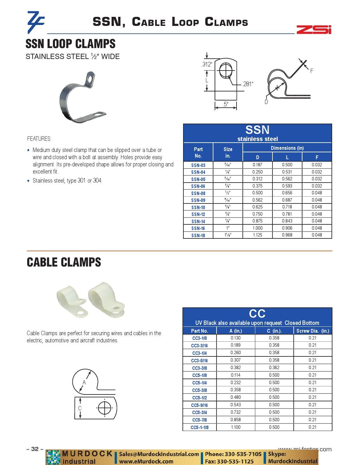 Zsi cushioned clamp routing support catalog 12 emurdock by Murdock ...