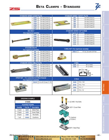 Zsi cushioned clamp routing support catalog 12 emurdock by Murdock ...