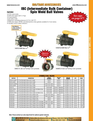 Banjo valves couplings catalog 2012 hosewarehouse by Murdock Industrial ...