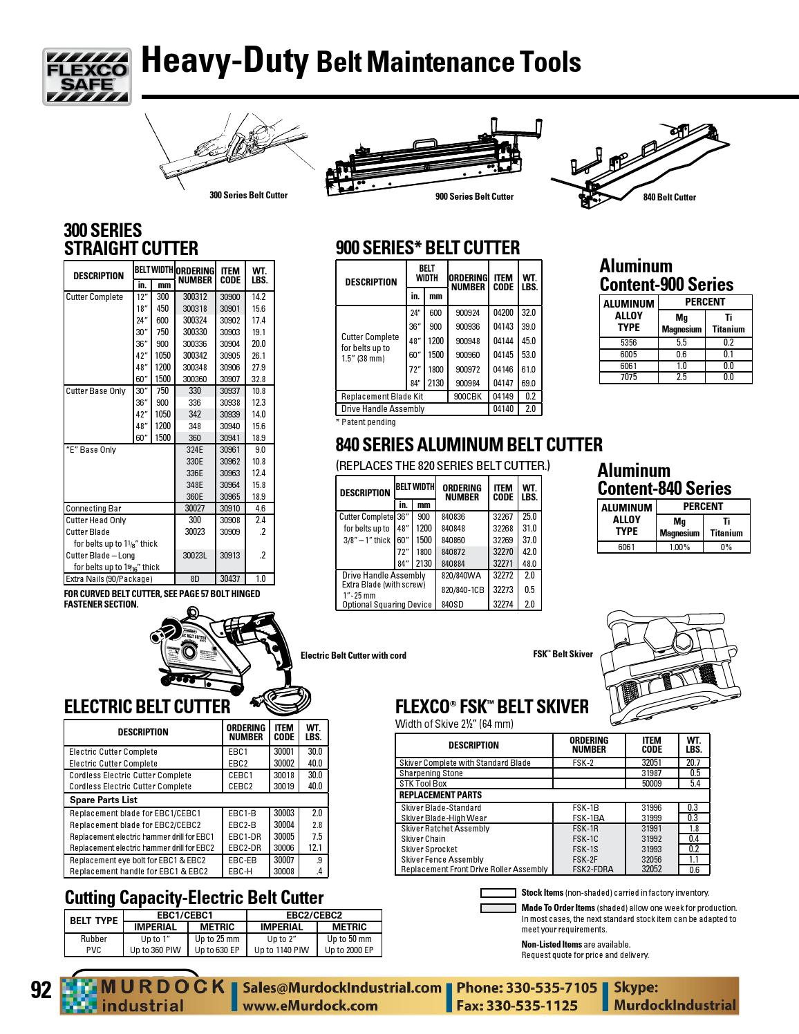Flexco complete catalog 01 2015 emurdock by Murdock Industrial - Issuu