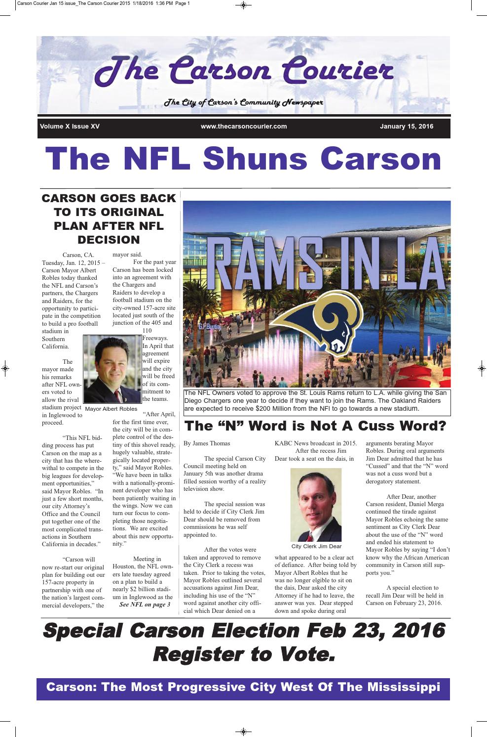 The January 15, 2016 Edition of the Carson Courier by The Carson ...