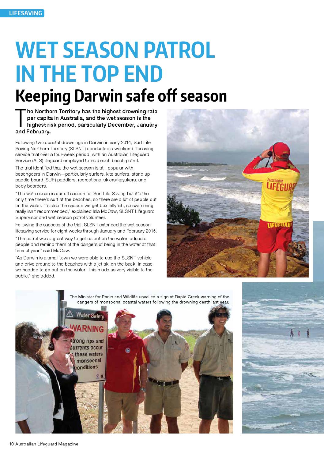 Australian Lifeguard Magazine Summer 2015/16 by SLSA - Issuu