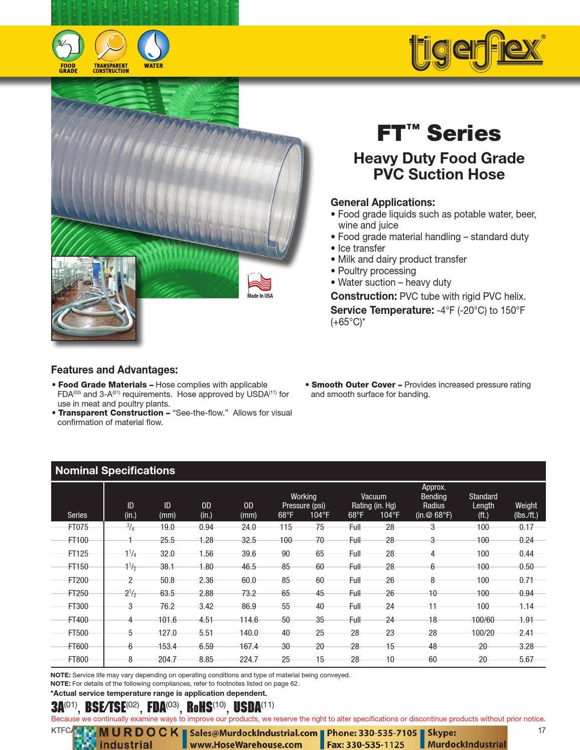 Kuriyama tigerflex thermoplastic hoses catalog hosewarehouse by Murdock ...