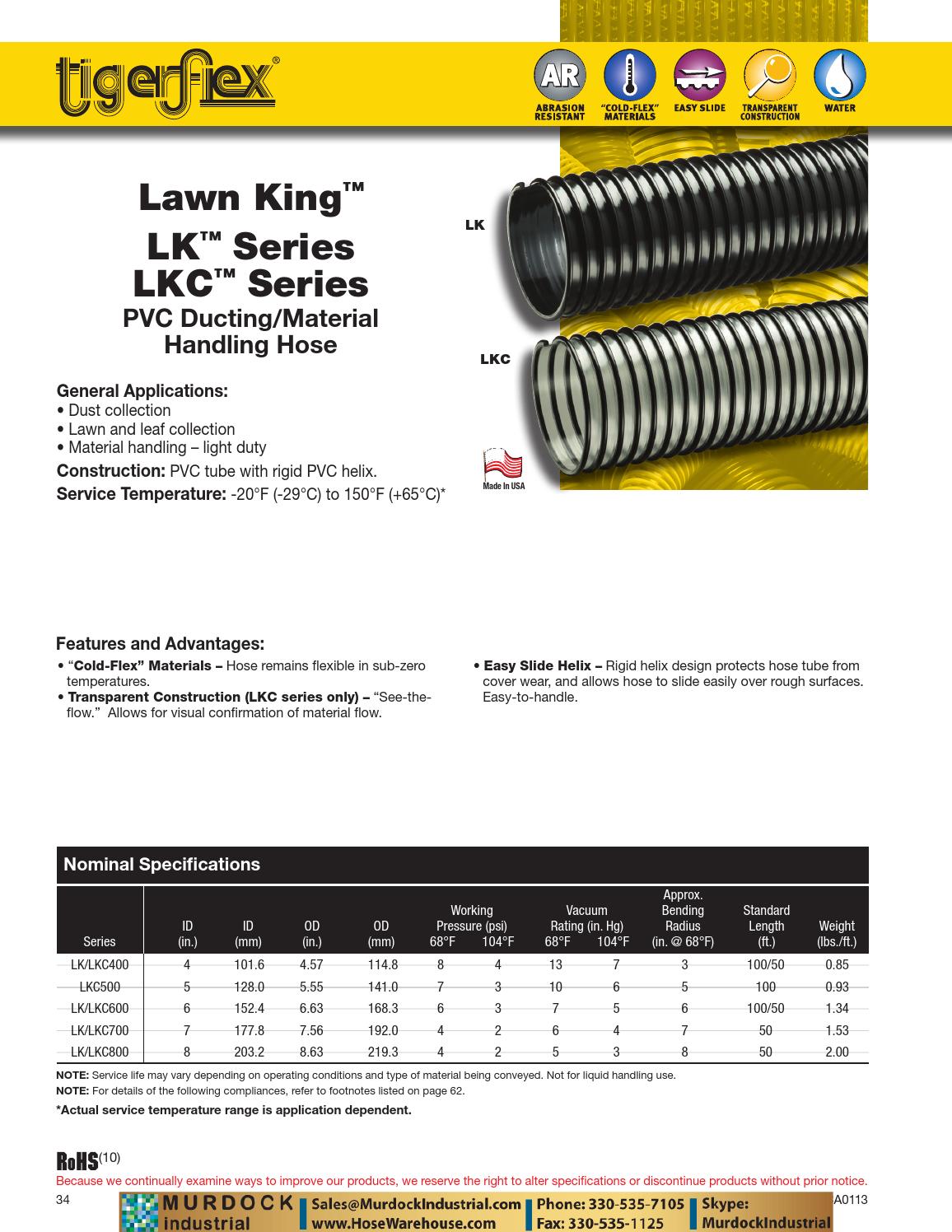 Kuriyama tigerflex thermoplastic hoses catalog hosewarehouse by Murdock ...