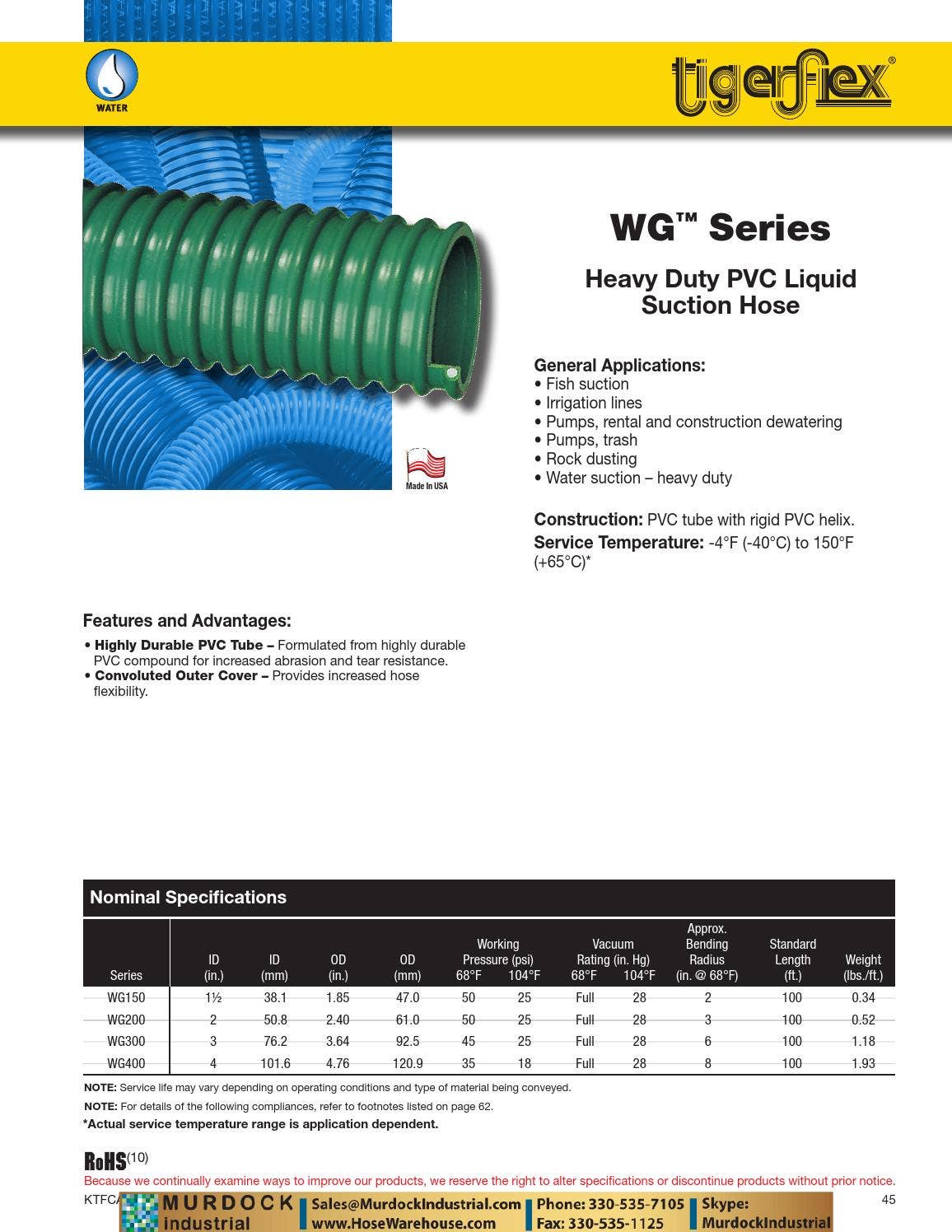 Kuriyama tigerflex thermoplastic hoses catalog hosewarehouse by Murdock ...