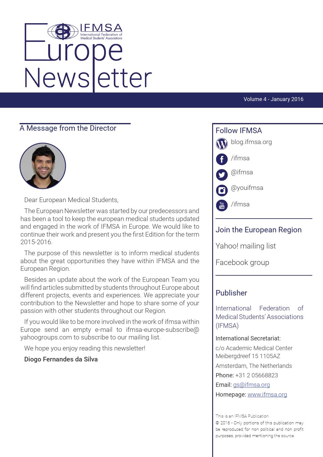 European Newsletter 4 by International Federation of Medical Students ...