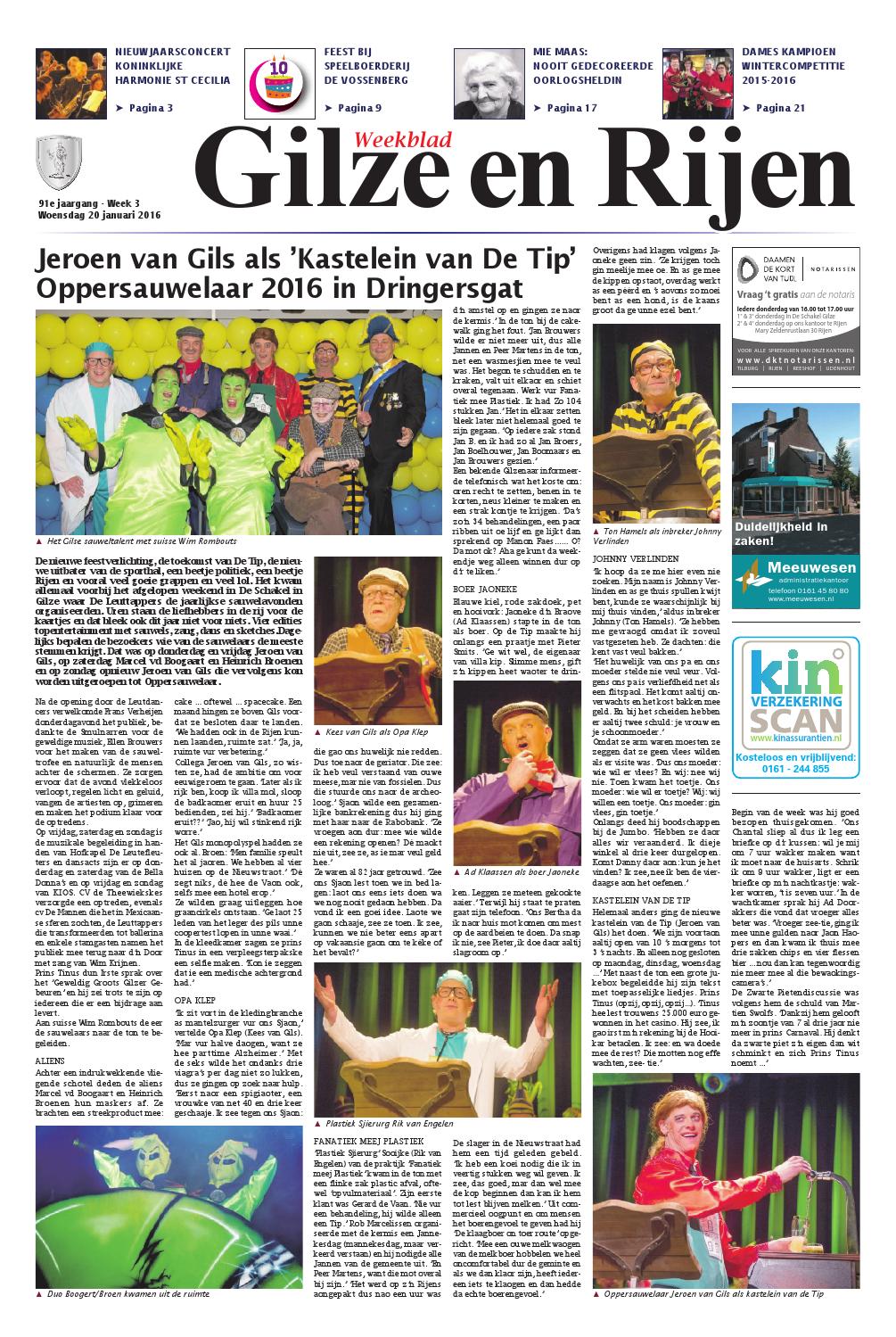 Weekblad Gilze en Rijen 20-01-2016 by Uitgeverij Em de Jong - Issuu
