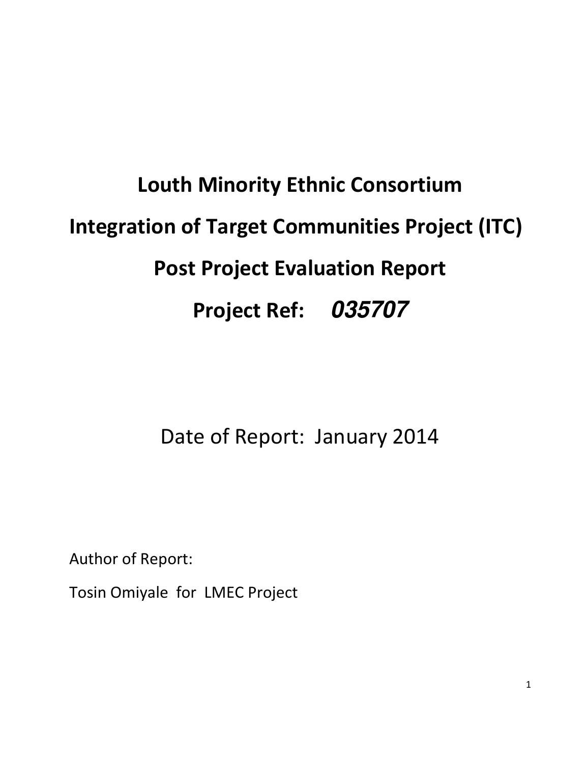 ITC Post Project Evaluation Report By Tosin Omiyale Issuu