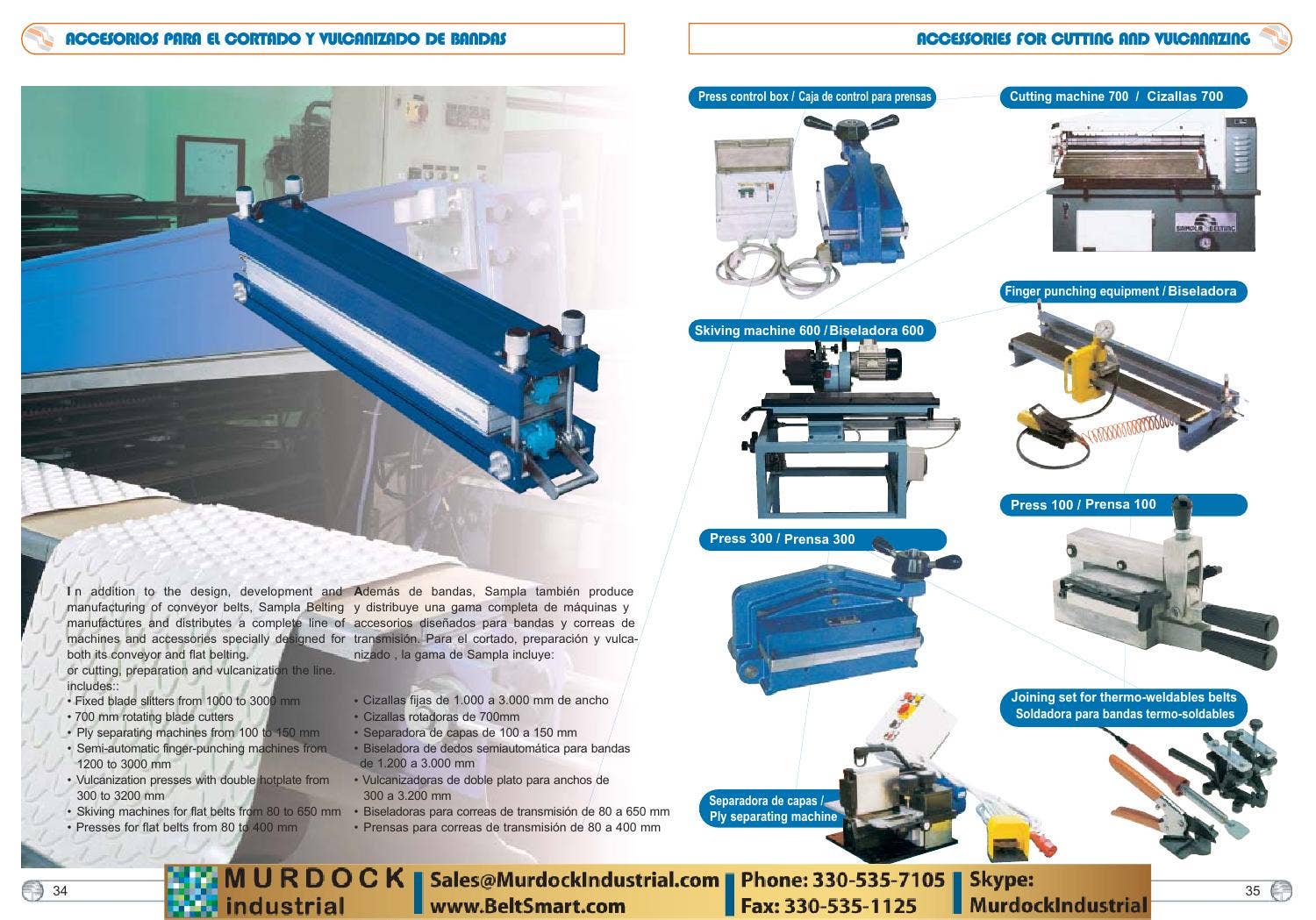 Sampla conveyor belting catalog beltsmart by Murdock Industrial - Issuu