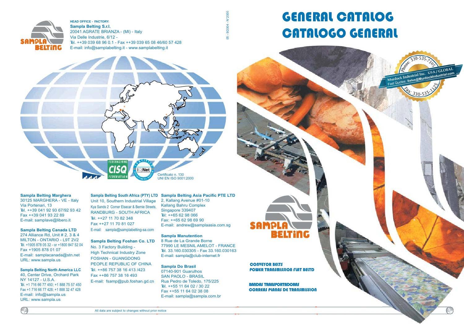 Sampla conveyor belting catalog beltsmart by Murdock Industrial - Issuu