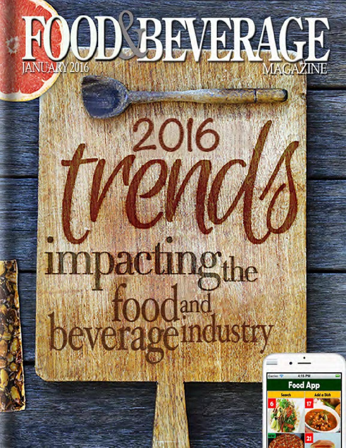 Food & Beverage Magazine January 2016 by Food & Beverage Magazine - Issuu
