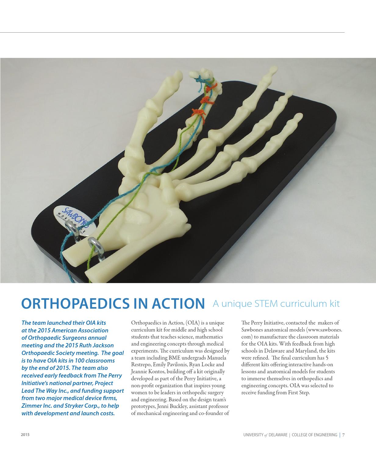 Biomedical Engineering Magazine | 2015 by UD College of Engineering - Issuu