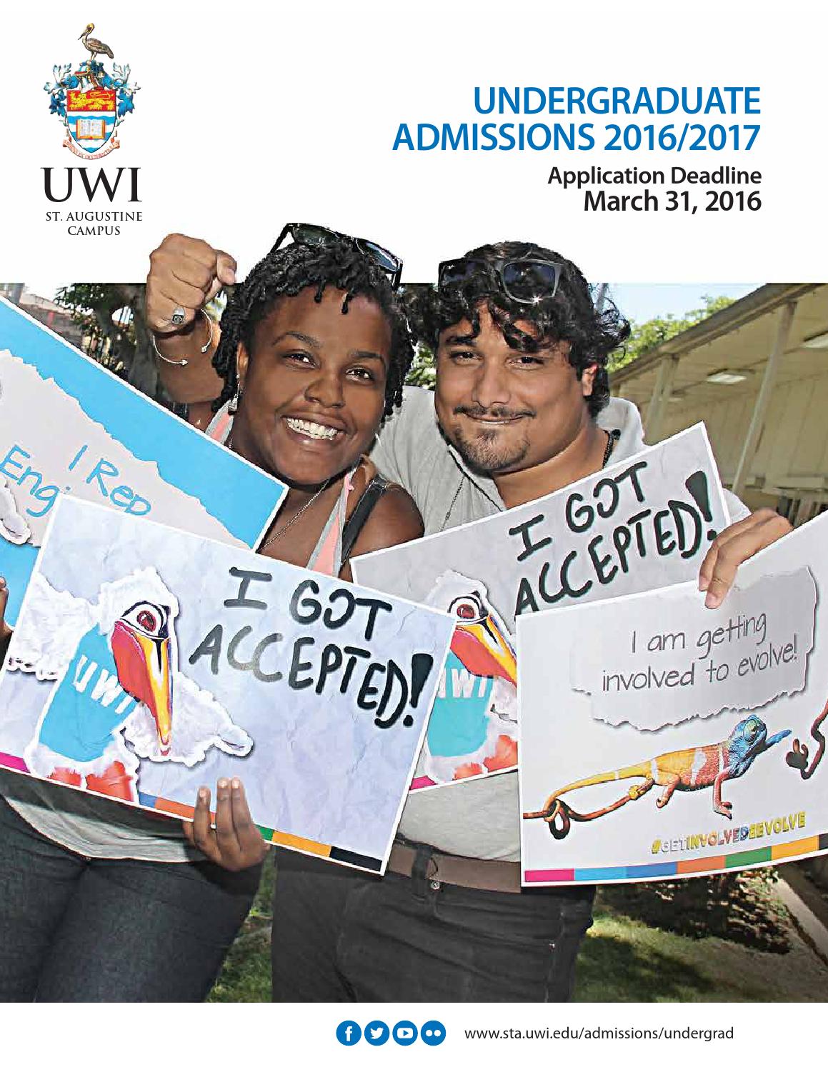 UWI St. Augustine Undergraduate Admissions 2016/17 by UWI St Augustine ...