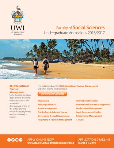 UWI St. Augustine Undergraduate Admissions 2016/17 by UWI St Augustine ...