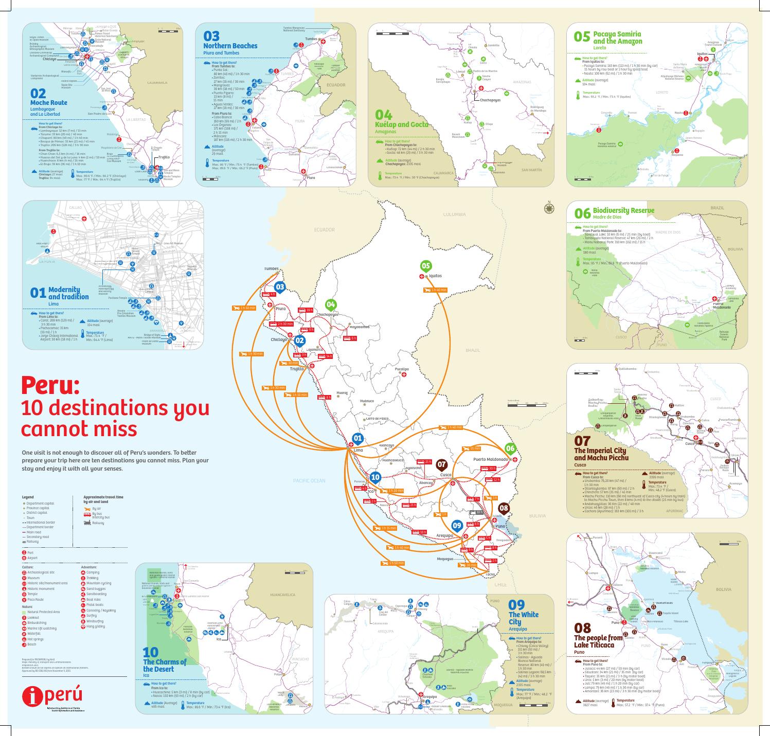 Peru Map English by Visit Peru - Issuu