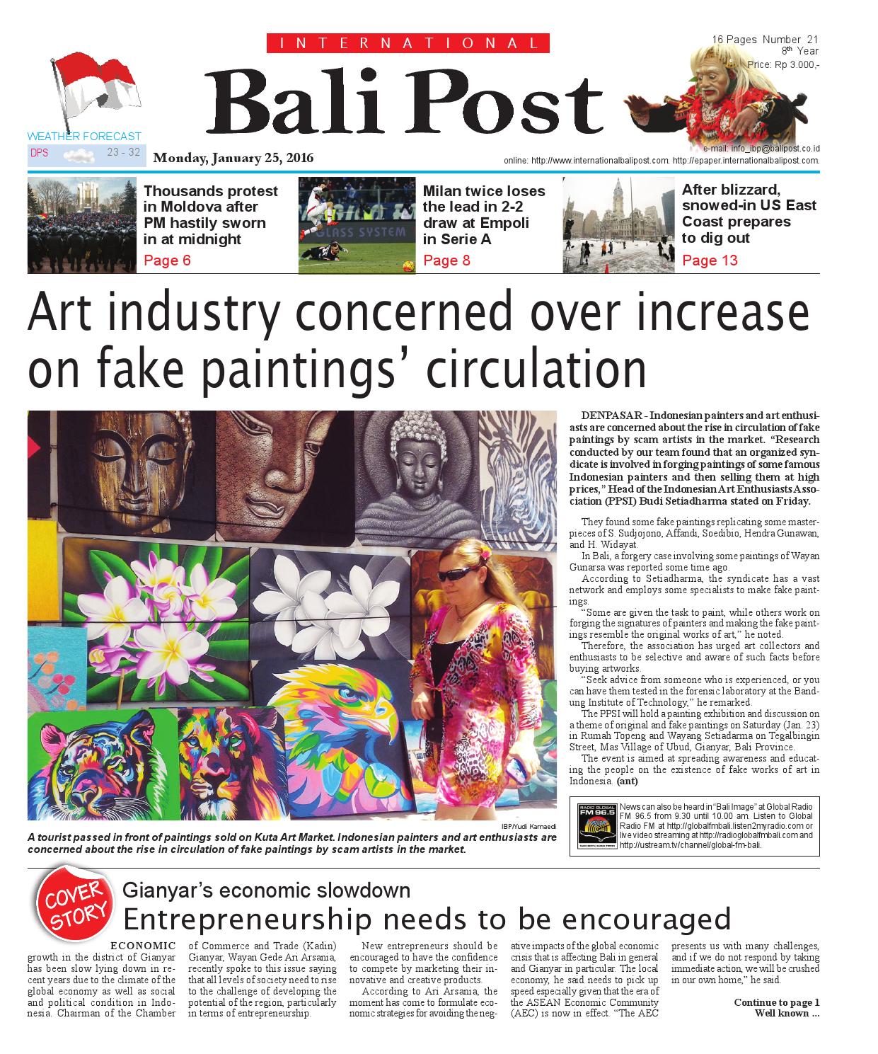 Edisi 25 Januari 2016 | International Bali Post by e-Paper KMB - Issuu