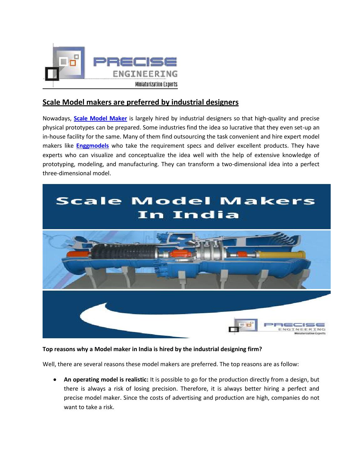 Model makers are preferred by industrial designers by engg models - Issuu