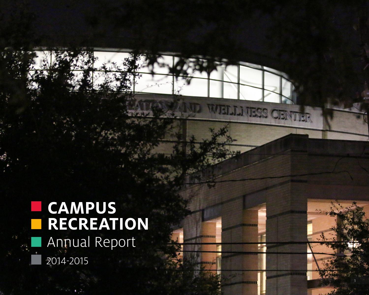 UH Campus Recreation Annual Report 2014-15 by Department of Campus ...