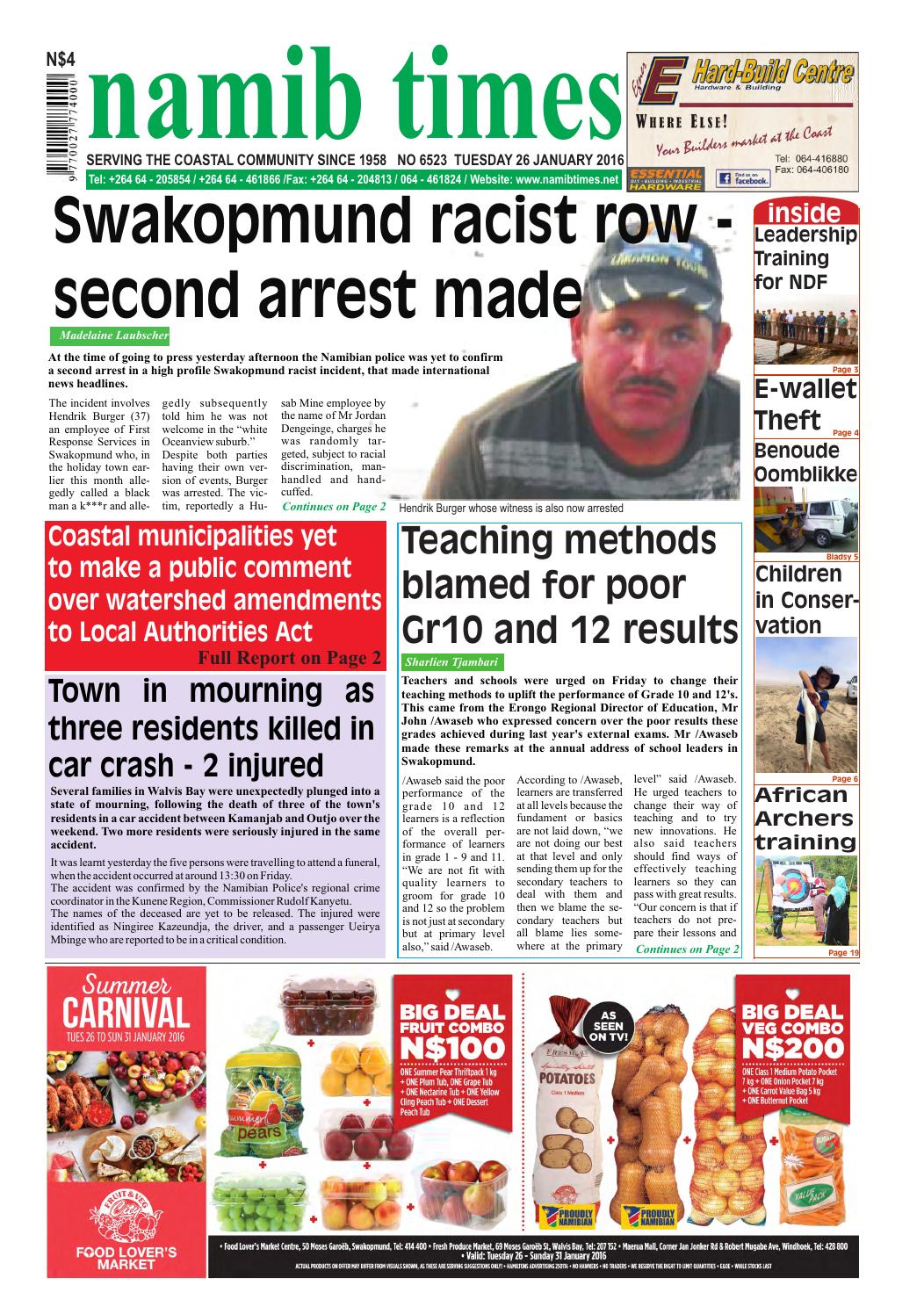 26 january namib times e edition by Namib Times Virtual - Issuu