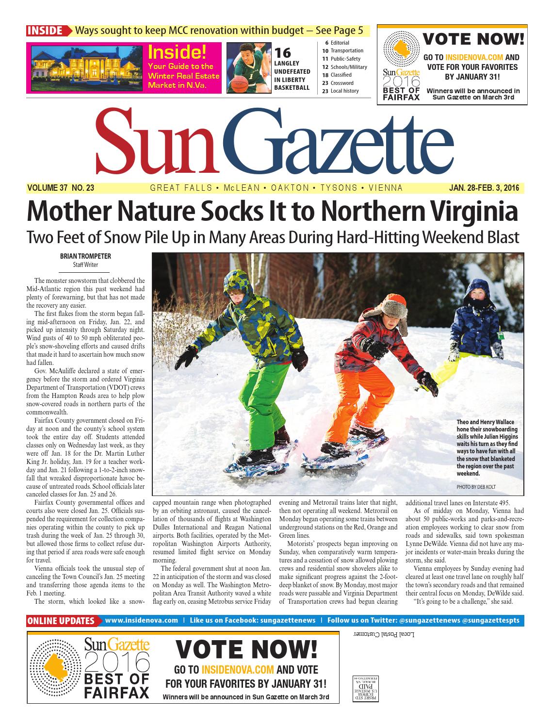 Sun Gazette Fairfax January 28, 2016 by InsideNoVa - Issuu