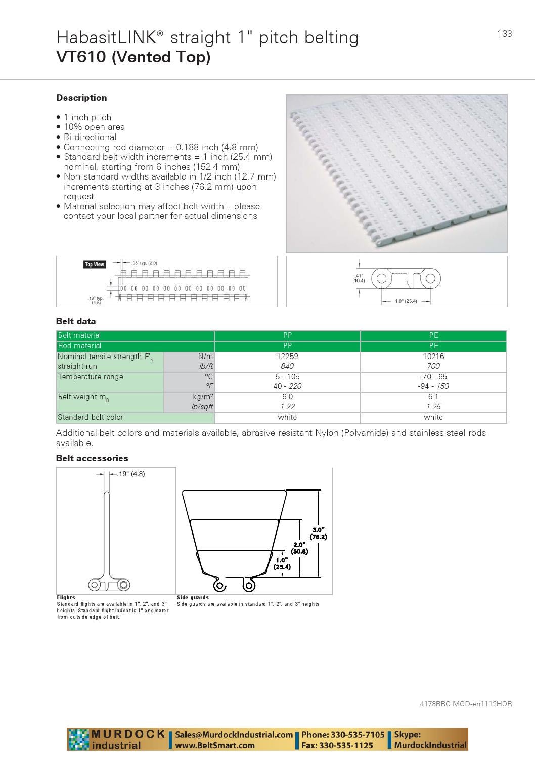 Habasit Modular Belt Catalogue at Indiana Margarot blog