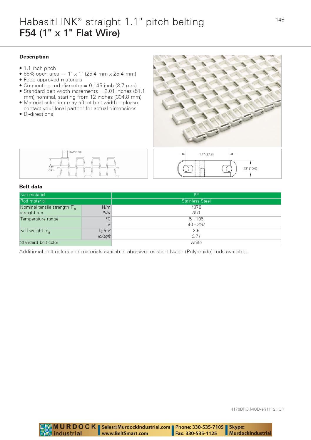 Habasit Modular Belt Catalogue at Indiana Margarot blog