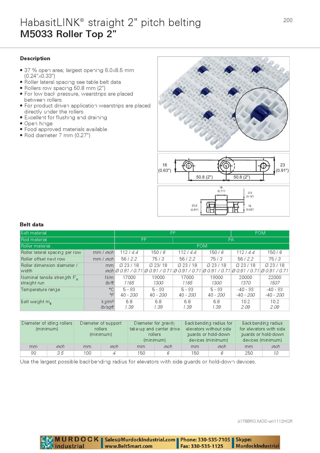 Habasit plastic modular belt product guide catalog habasitlink and ...