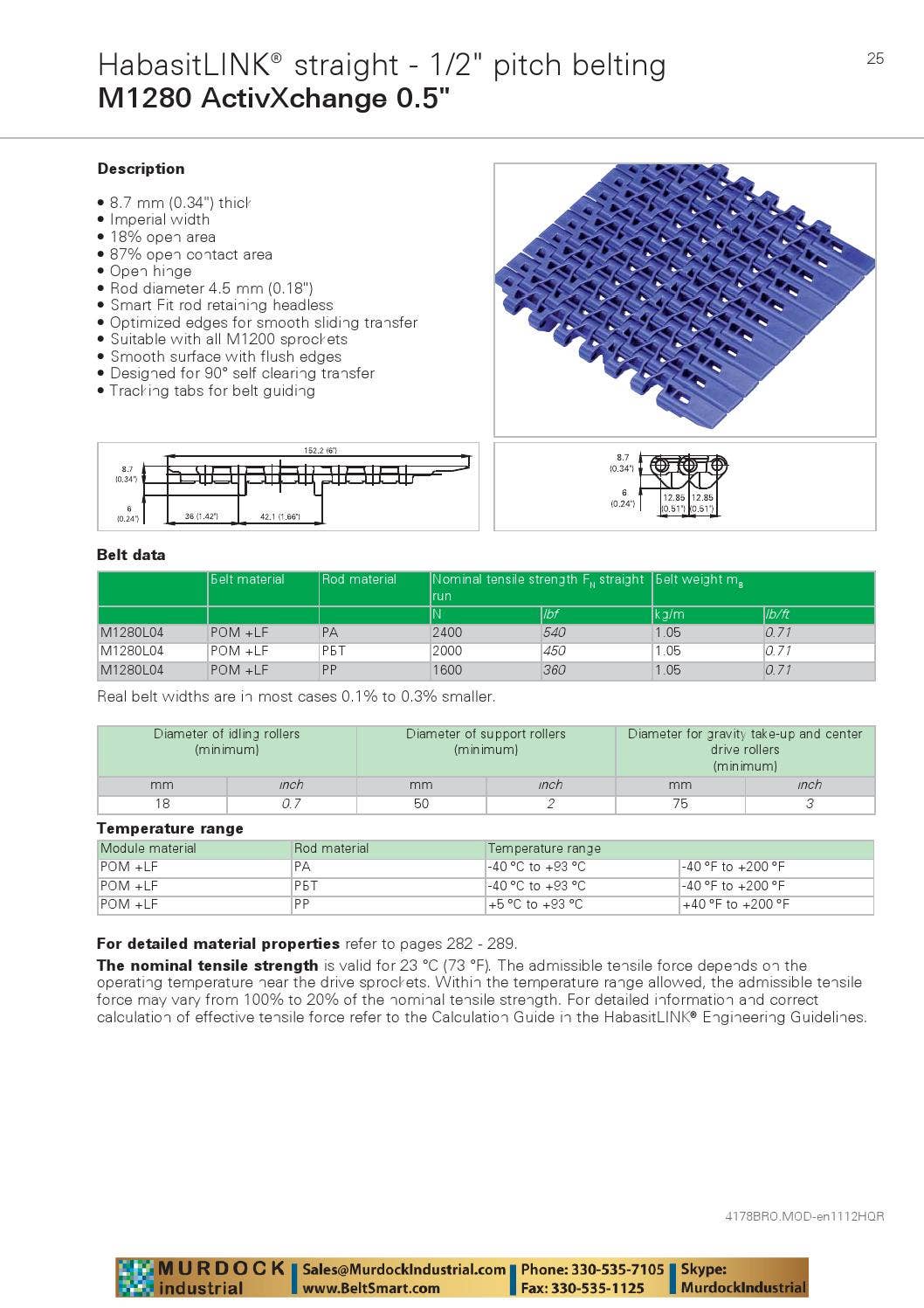 Habasit plastic modular belt product guide catalog habasitlink and ...