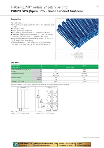 Habasit plastic modular belt product guide catalog habasitlink and ...