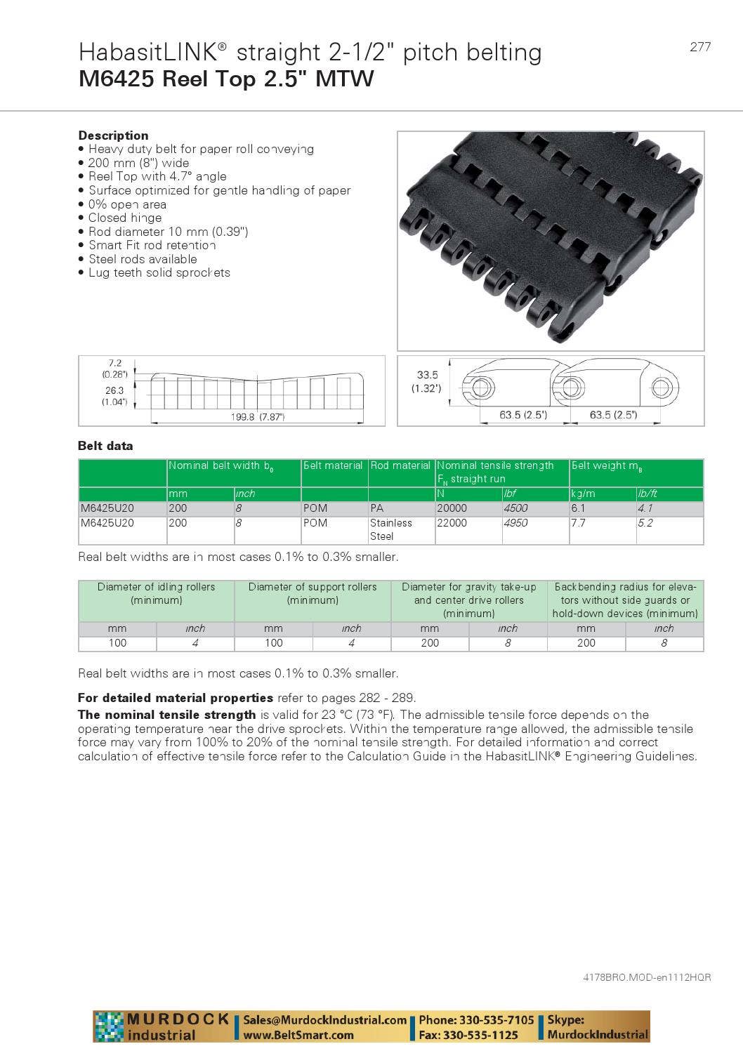 Habasit plastic modular belt product guide catalog habasitlink and ...