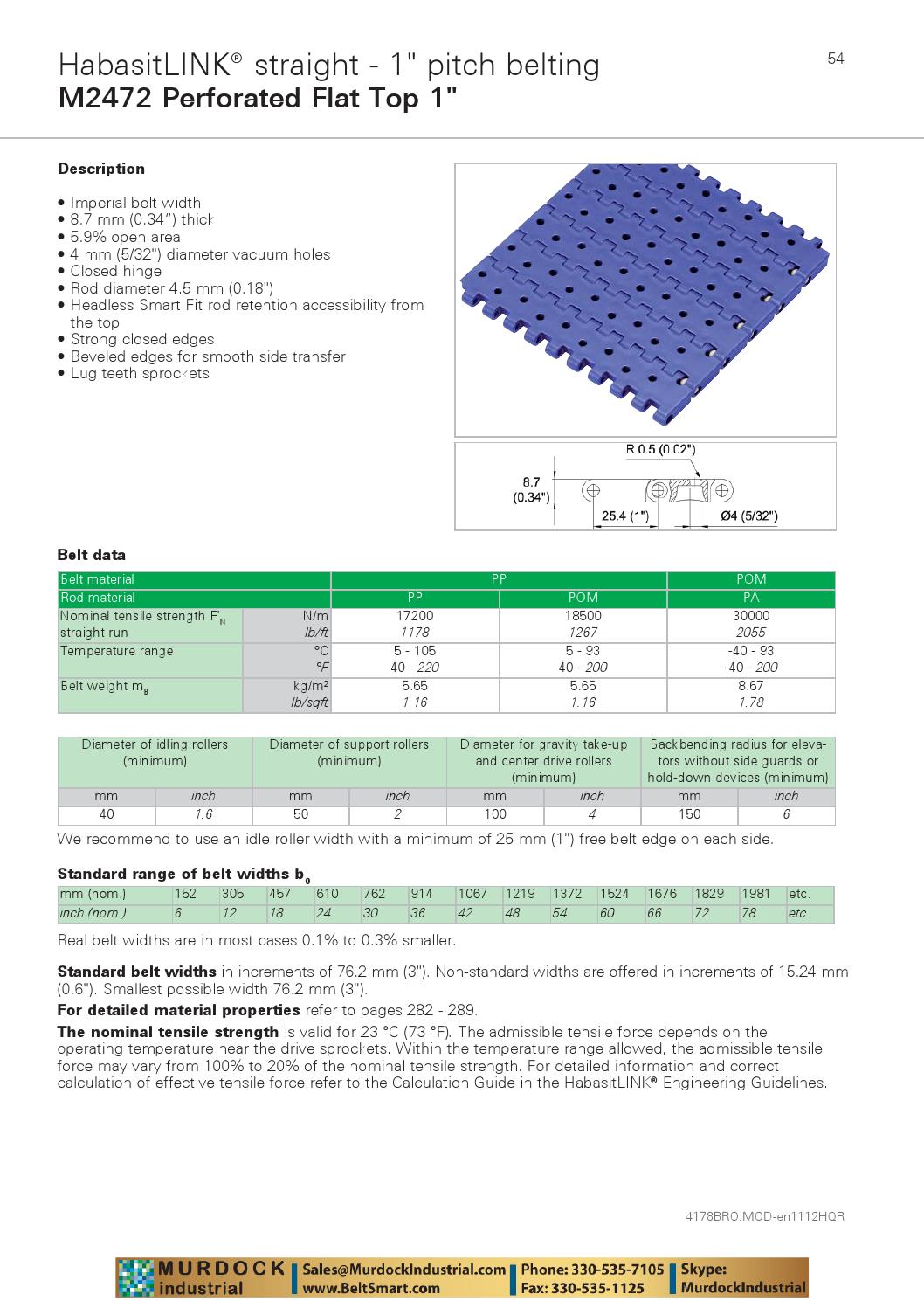 Habasit plastic modular belt product guide catalog habasitlink and ...